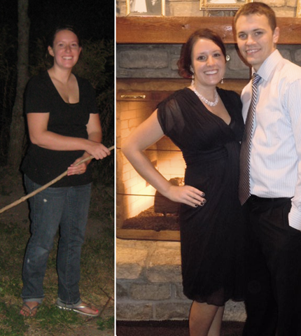 losing baby weight – before and after